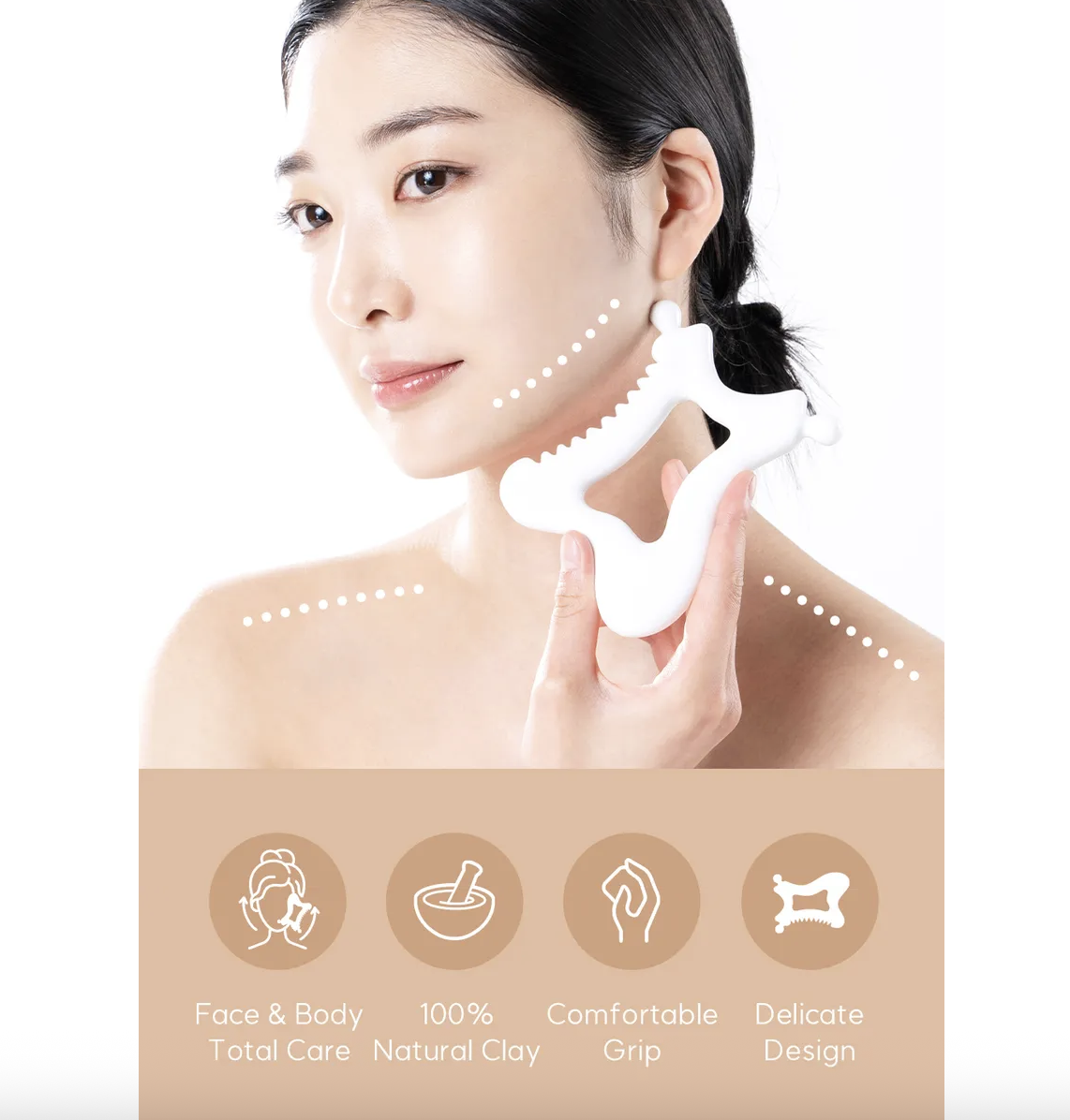 Face & Body Ceramic Gua Sha - Kaloka Beauty